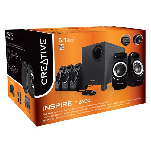 Creative Inspire T6300 50W 5+1 Speaker Siyah - BizdeHesapli.Com